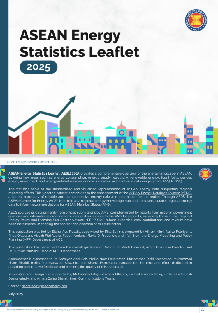 ASEAN Energy Statistics Leaflet 2025 - ASEAN Centre for Energy
